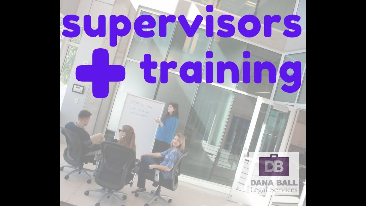Supervisor Training - YouTube