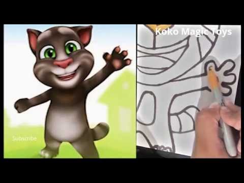 Cómo dibujar a Talking Tom (easy draw) Family fun activities - YouTube