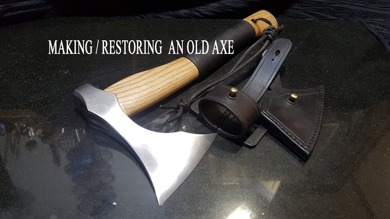 MAKING / RESTORING AN OLD AXE 수제칼 만들기#32 - YouTube