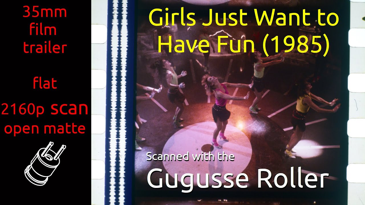 Girls Just Want to Have Fun (1985) 35mm film trailer, flat open matte ...