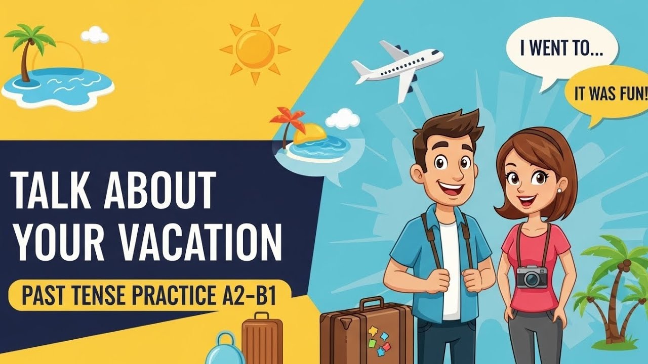 How to Talk About Your Vacation in English | Past Tense Story Practice ...