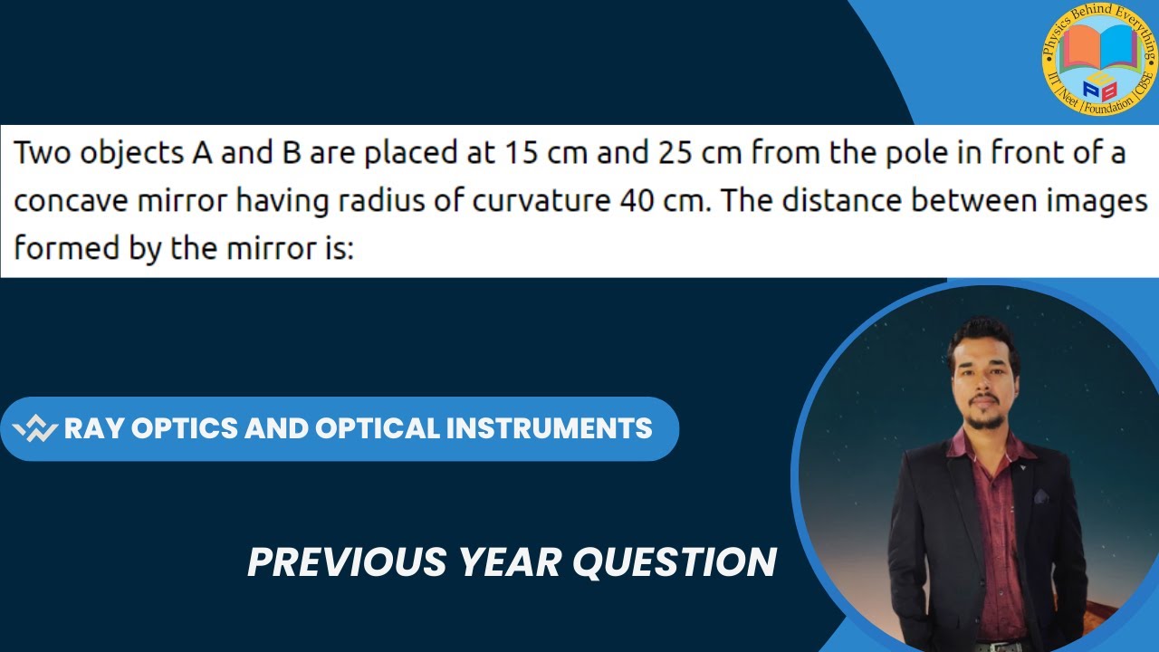 Two objects A and B are Placed at 15 cm and 25 cm from the pole in ...