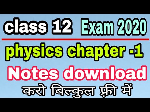 Class 12 physics imp question , notes / physics chapter 1 PDF file ...