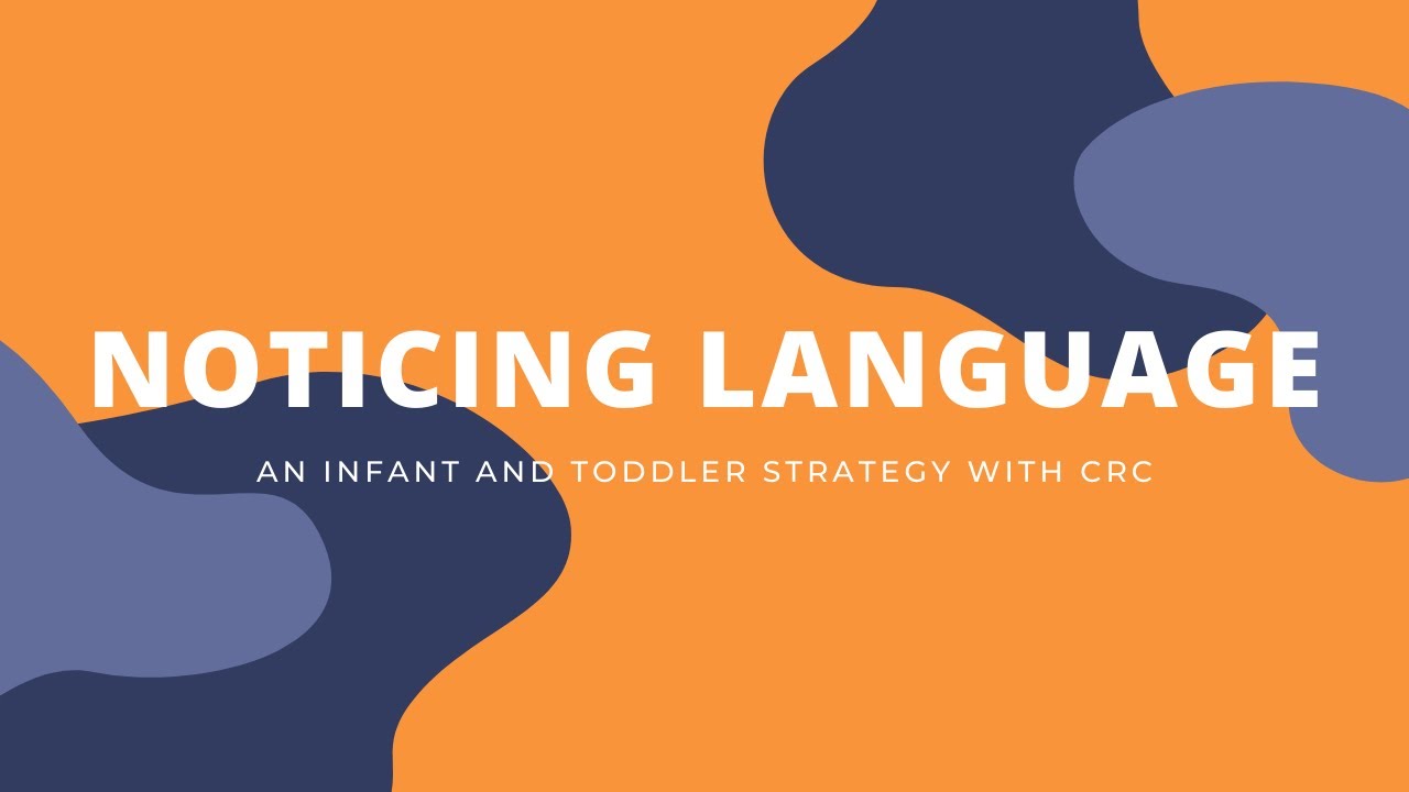 Infant and Toddler Series: Noticing Language - YouTube
