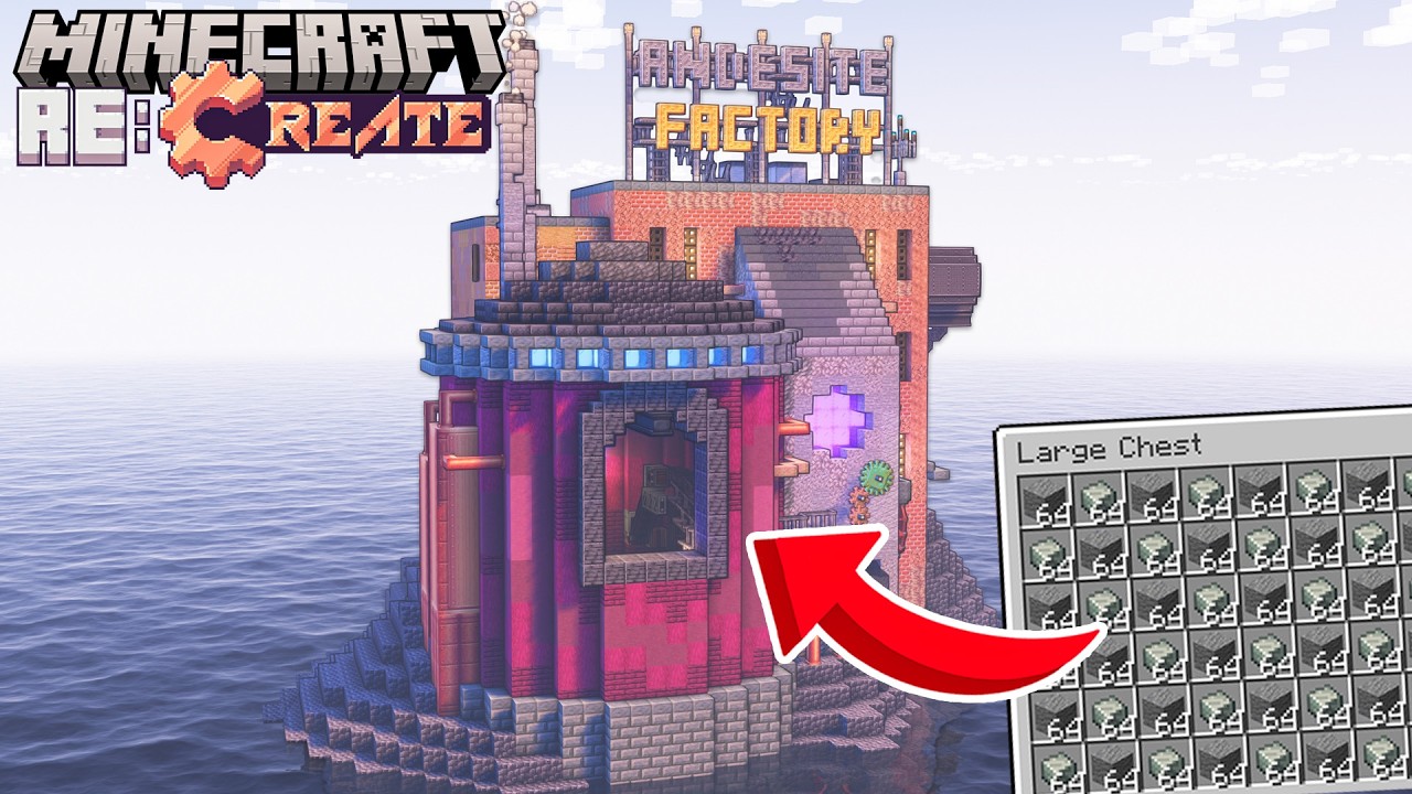 I Built an ANDESITE FACTORY with Create in Minecraft Survival - YouTube