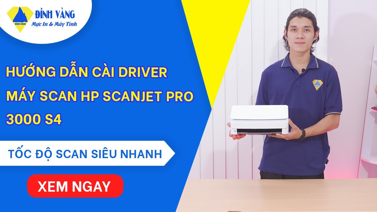 Hướng dẫn cài đặt driver cho máy scan HP ScanJet Pro 3000 s4 - YouTube