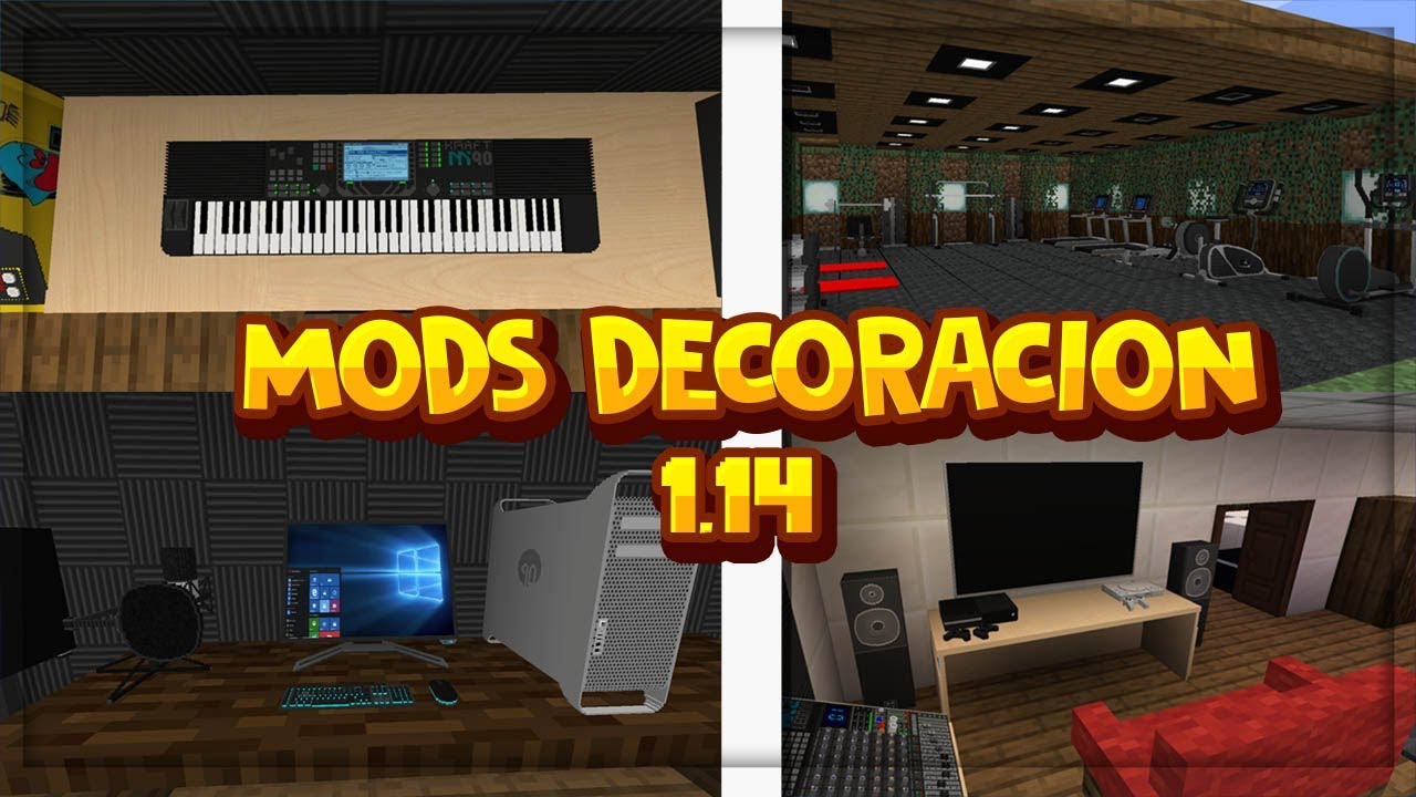 LOS MEJORES MODS DE DECORACION MINECRAFT 1.14.4 - YouTube