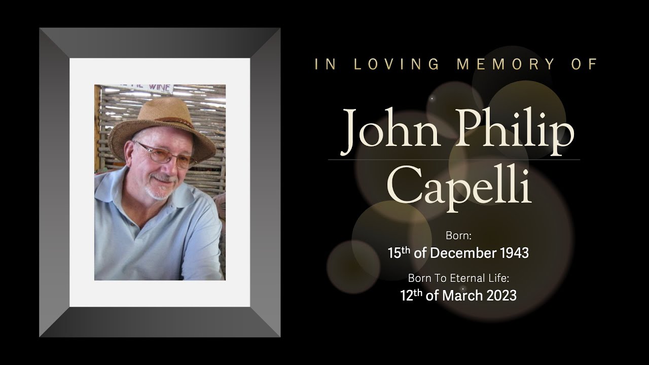 John Philip Capelli Memorial Service - YouTube