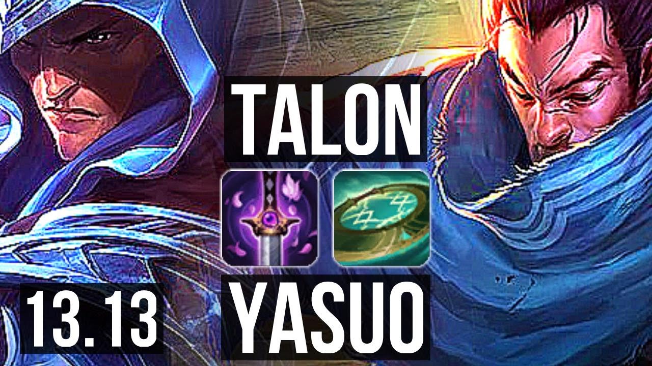 TALON vs YASUO (MID) | 11/1/5, 71% winrate, 6 solo kills, Legendary ...