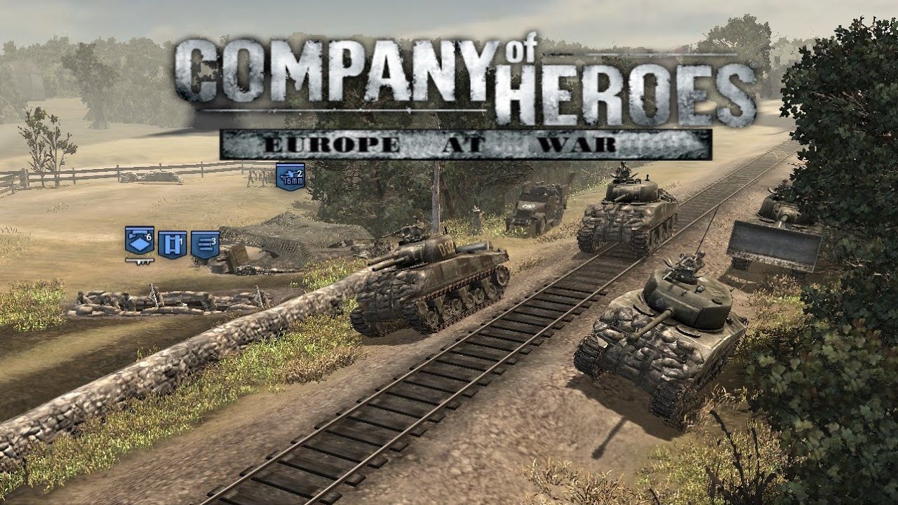 Company of Heroes Sherman Valley 1vs2 Expert [Europe At War mod] - YouTube