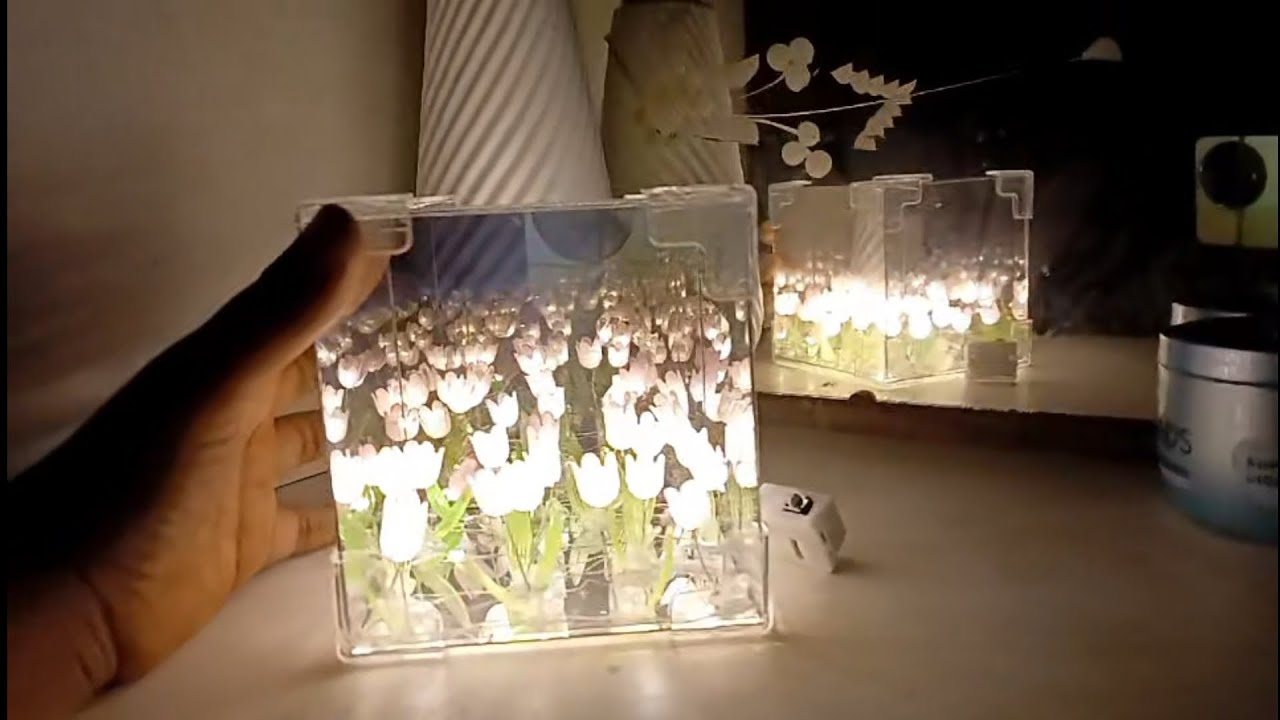 Meesho Tulip Lamp Unboxing & DIY | Aesthetic Room Decor | Viral Lamp ...