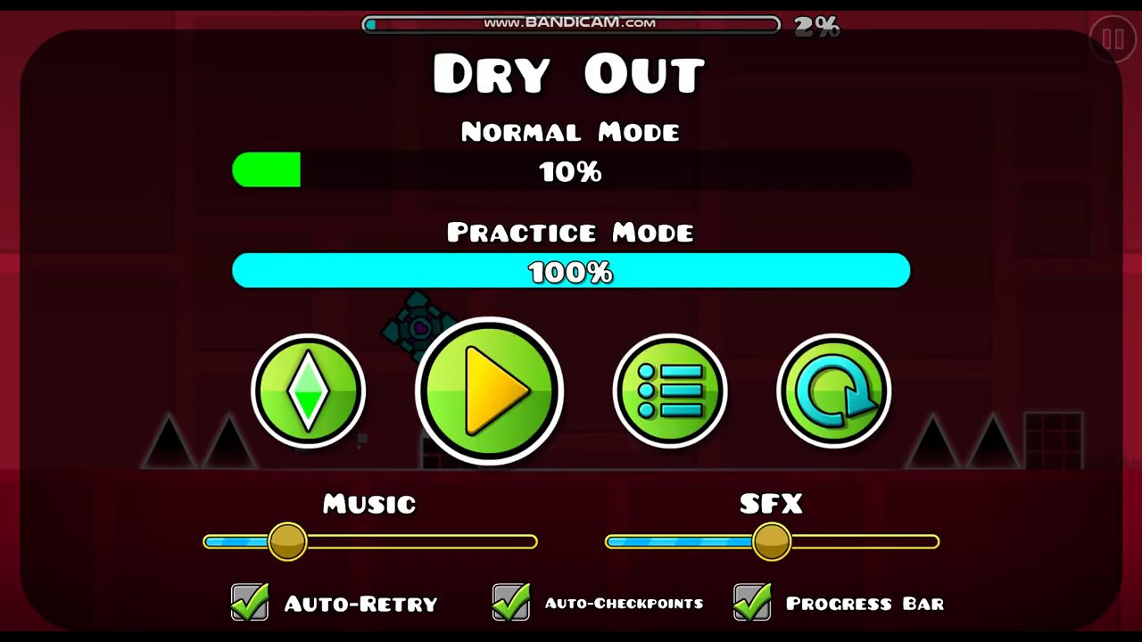 geometry dash level 4 dry out - YouTube