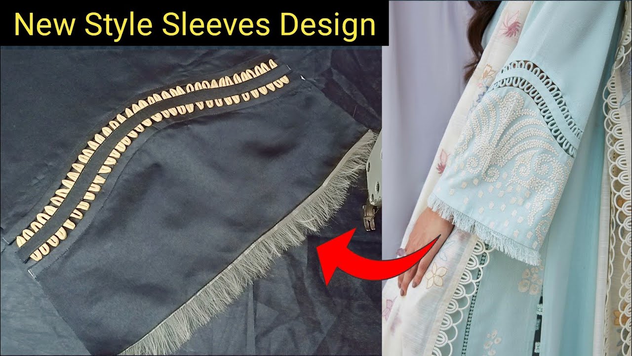 New style sleeves design | sleeves design with loops | frill sleeves ...