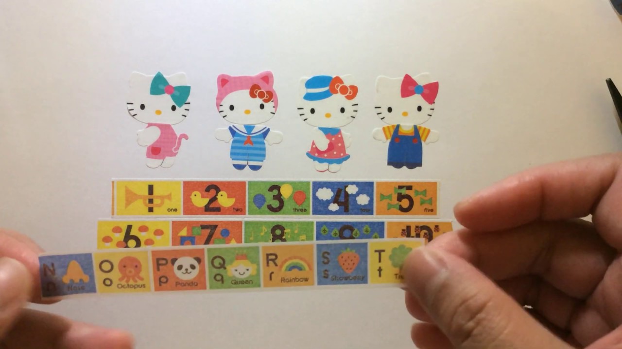 letters and numbers washi/masking tape - YouTube