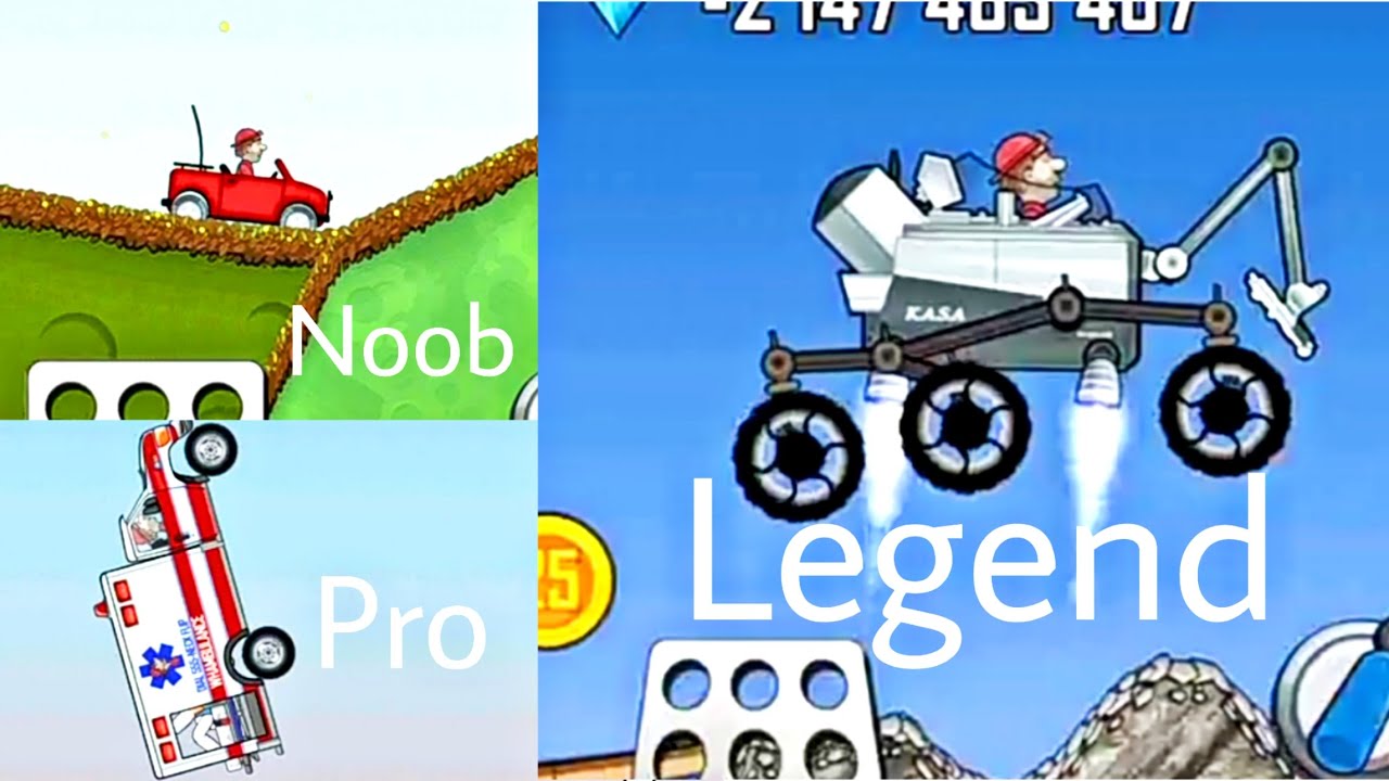 Hill climb racing Drivers vs Drivers || Noob to pro... - YouTube