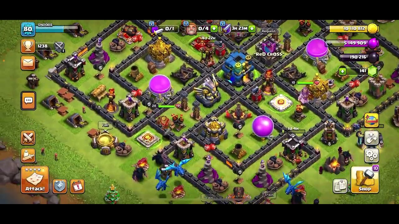 Playing Clash of Clans Training Troops and More! - YouTube