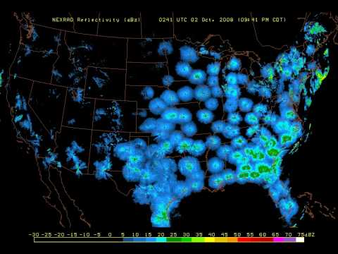 Migration pattern of birds at night - YouTube