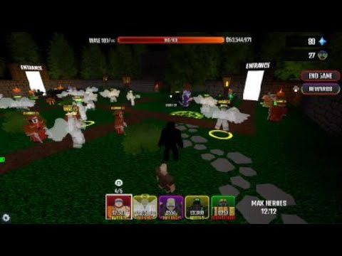 Roblox The House Tower Defense [Beta] The Garden Wave 100 Setup - YouTube