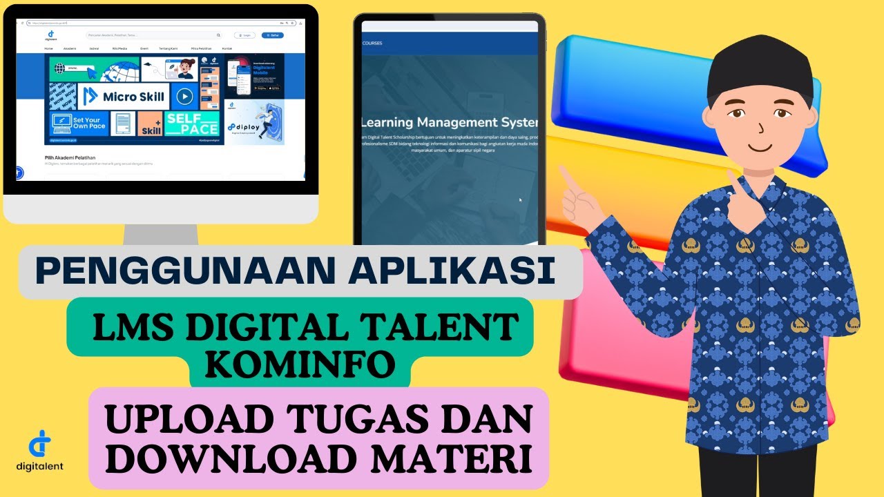 PENGGUNAAN APLIKASI LMS DIGITAL TALENT KOMINFO-UPLOAD TUGAS DAN DOWNLOAD MATERI - YouTube