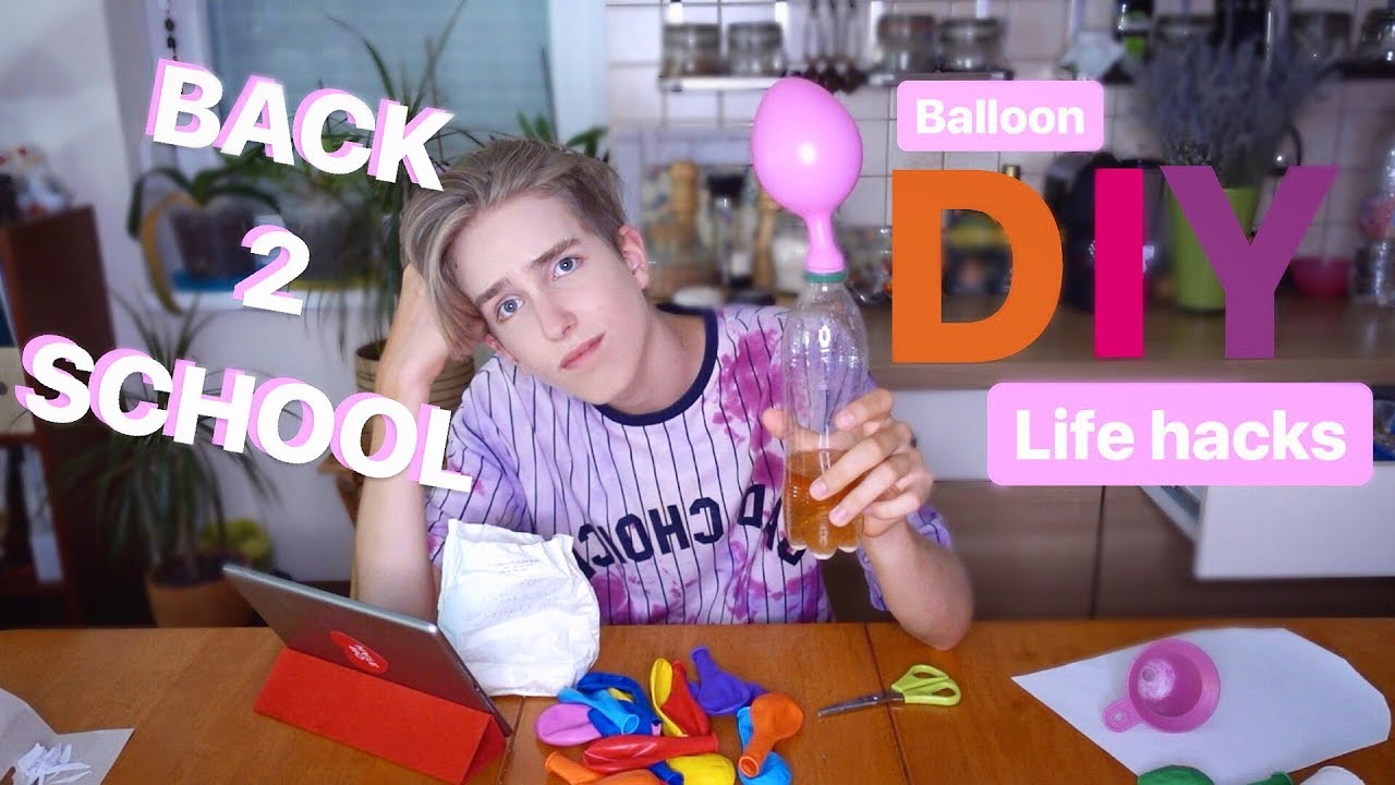 BACK 2 SCHOOL DIY BALLOON LIFE HACKS 📚🎒 I WhisperTon - YouTube