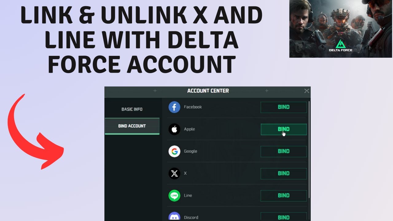 How to link & unlink X and Line with Delta Force Account - YouTube