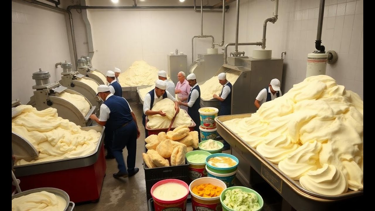 HOW ICE CREAM IS MADE IN FACTORIES | PROCESS OF MAKING VARIOUS ICE ...