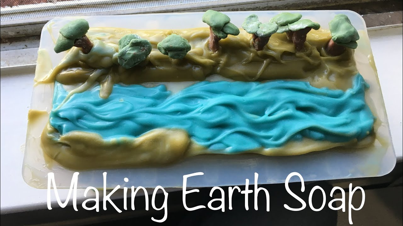 Making Planet Earth soap - YouTube