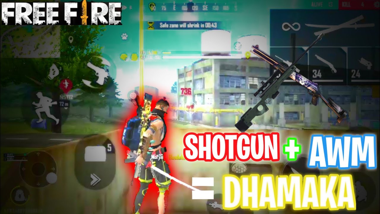 FREE FIRE|| AWM+SHOTGUN||HIGHLIGHTS - YouTube