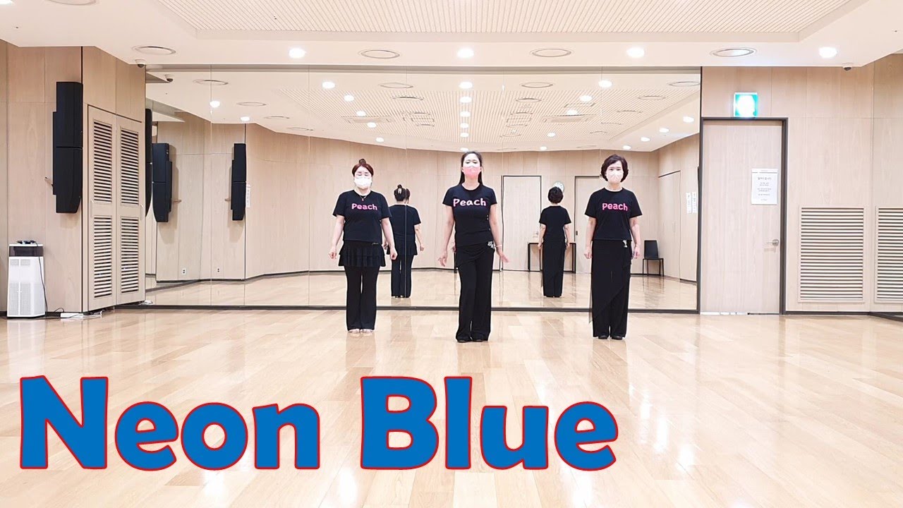 Neon Blue Line Dance (Improver Level) - YouTube