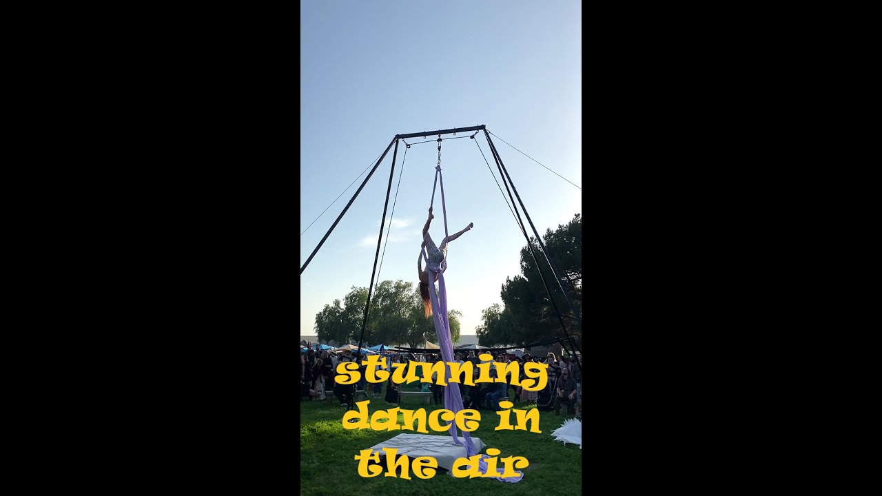 Stunning Aerial Fabric Dance 👀 Renaissance Medieval Fair - YouTube