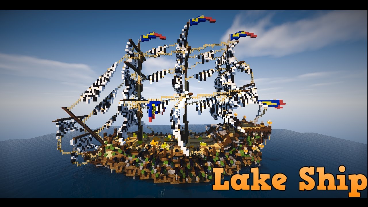 Minecraft Schiff/Ship Template + Download (Lake Ship) - YouTube