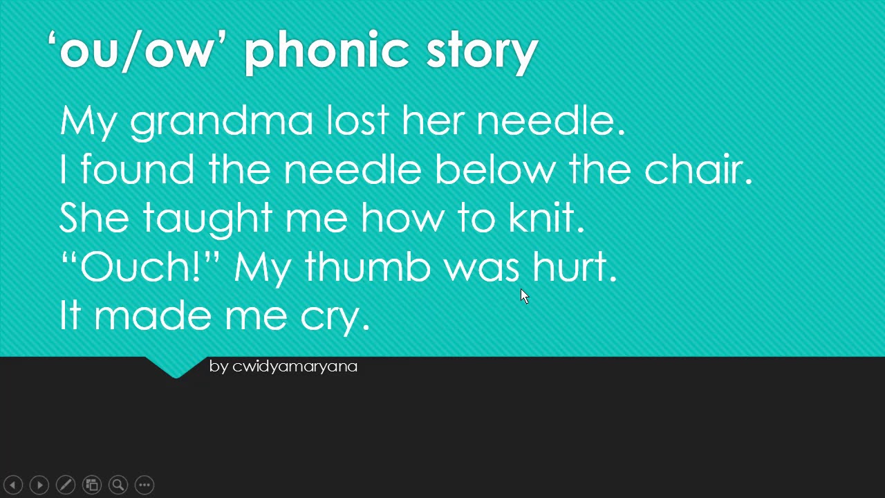 'ou/ow' Phonic Story - YouTube