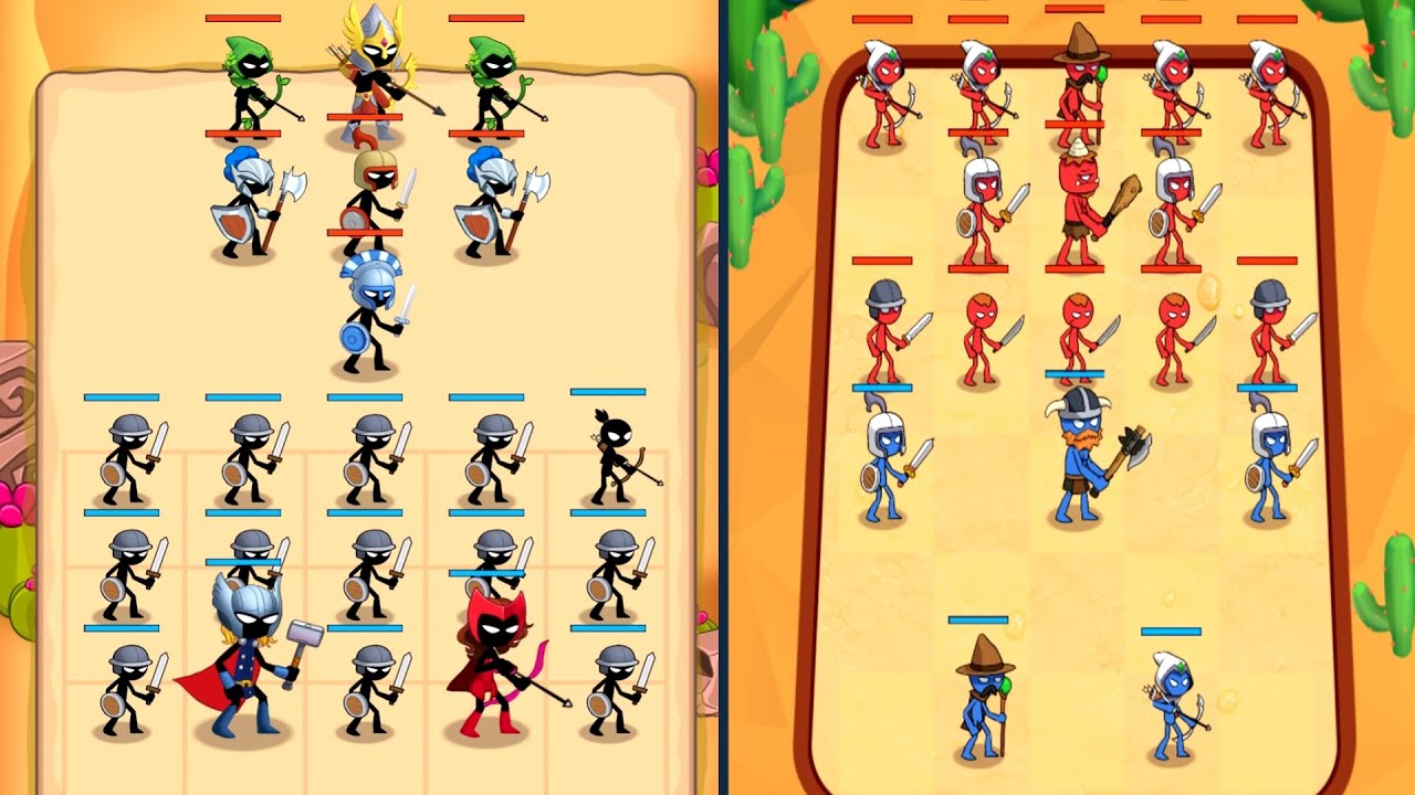 Stickman Merge Master Battle - Blue Stickman Army vs Red Stickman Army ...