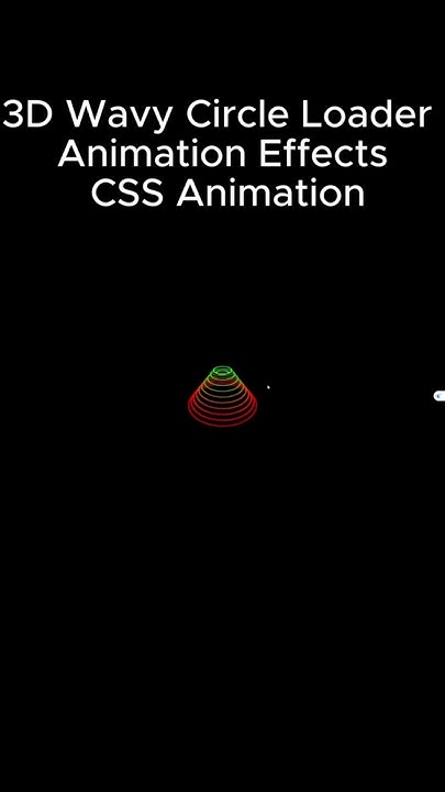 3D Wavy Circle Loader Animation Effects Using HTML & CSS | CSS Animation Tutorial - YouTube