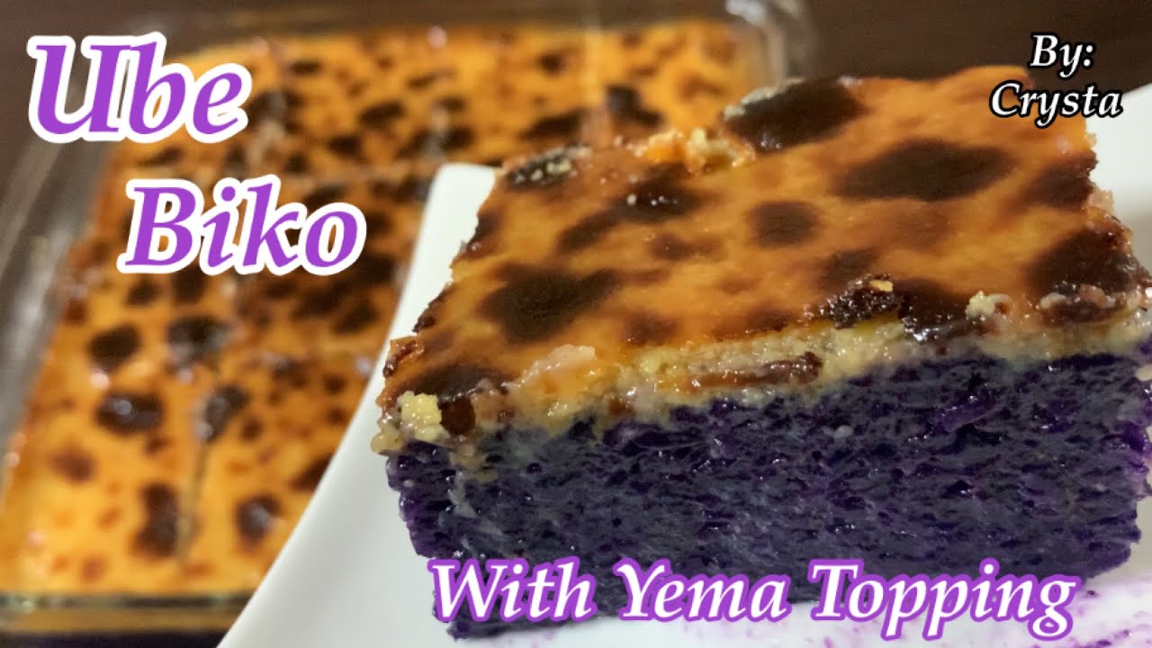 Ube Biko with Yema Topping/ best ube biko with yema topping/ best for ...