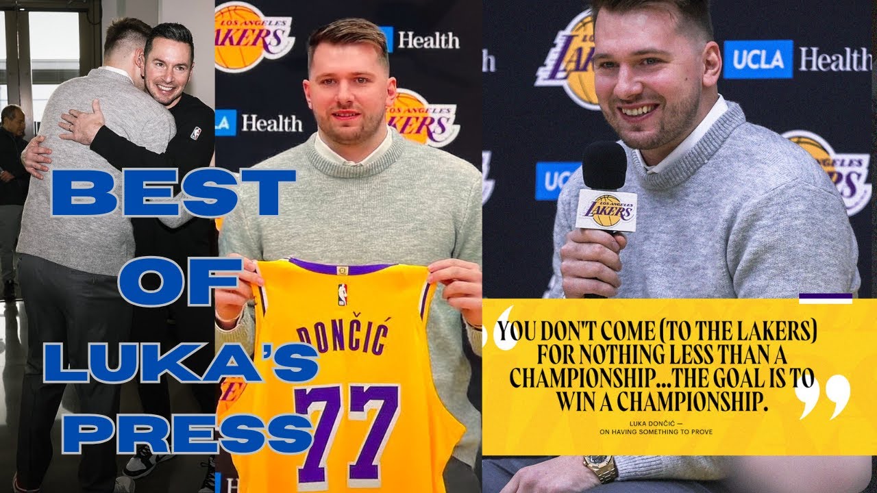 Best of Luka Doncic 's PRESS Conference with LA Lakers - Behind the ...