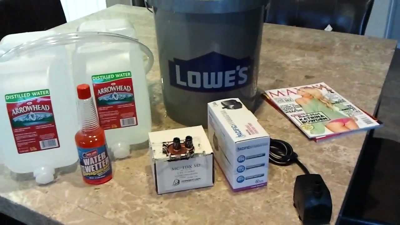Bucket PC CPU Water Cooling - YouTube
