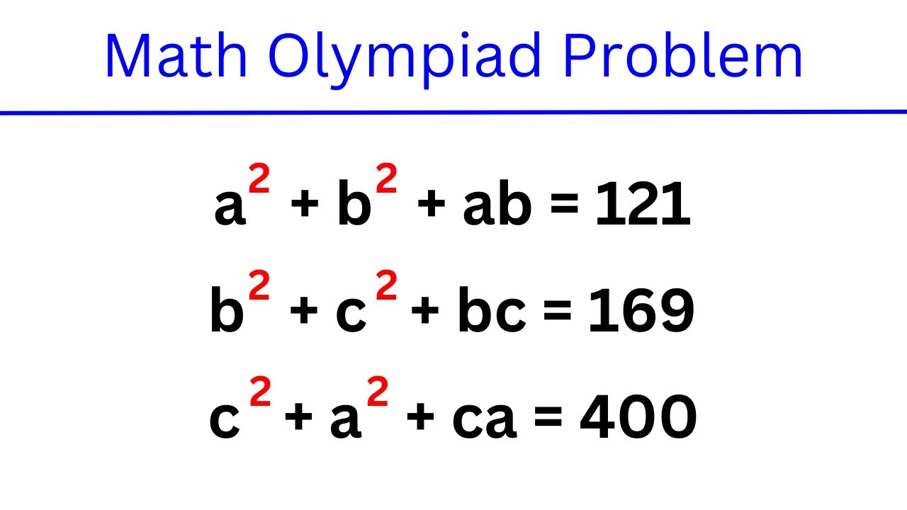 Math Olympiad Algebra Challenge | You should know this trick !! - YouTube