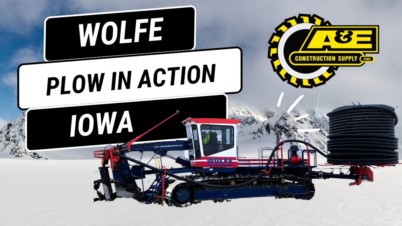 Wolfe Single Arm Construction Plow in Action in Iowa - YouTube