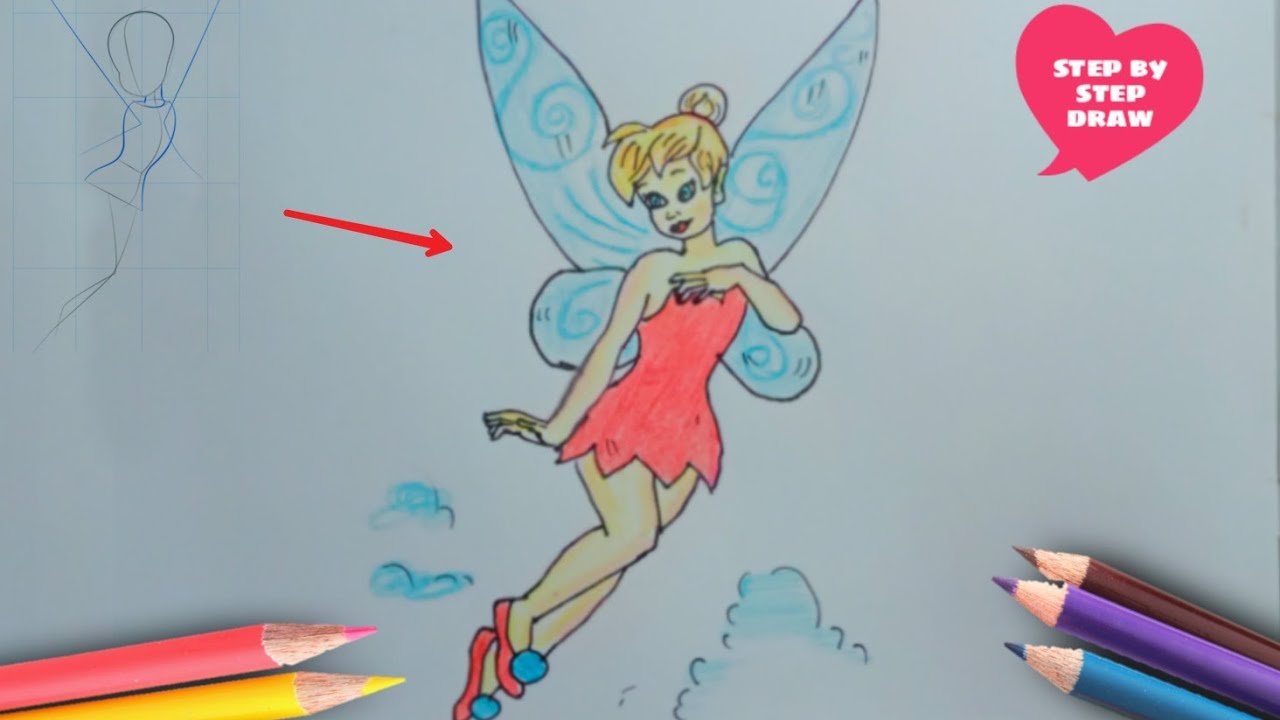 How To Draw Fairy Drawing || Step By Step || Easy Pencil Skecth - YouTube