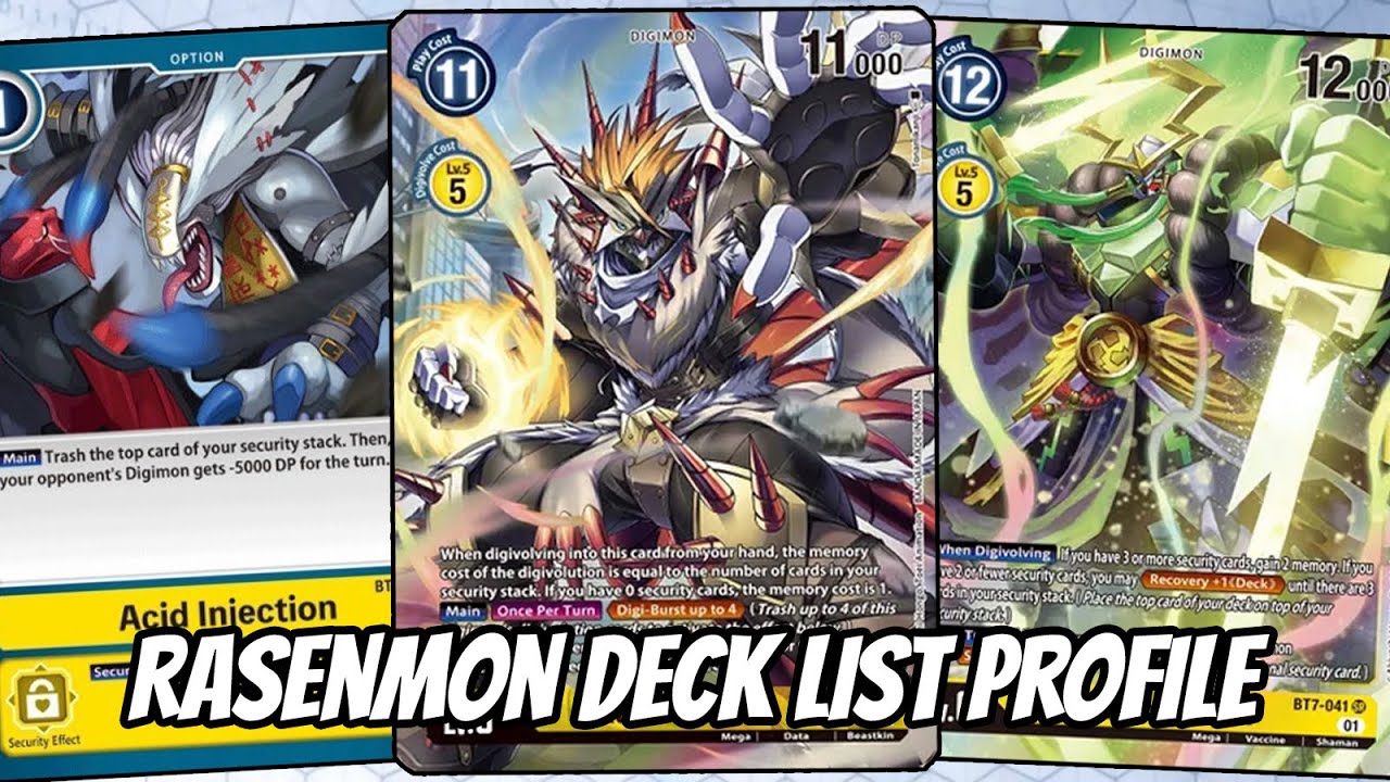 Rasenmon Deck List Profile (Digimon TCG English BT7) - YouTube