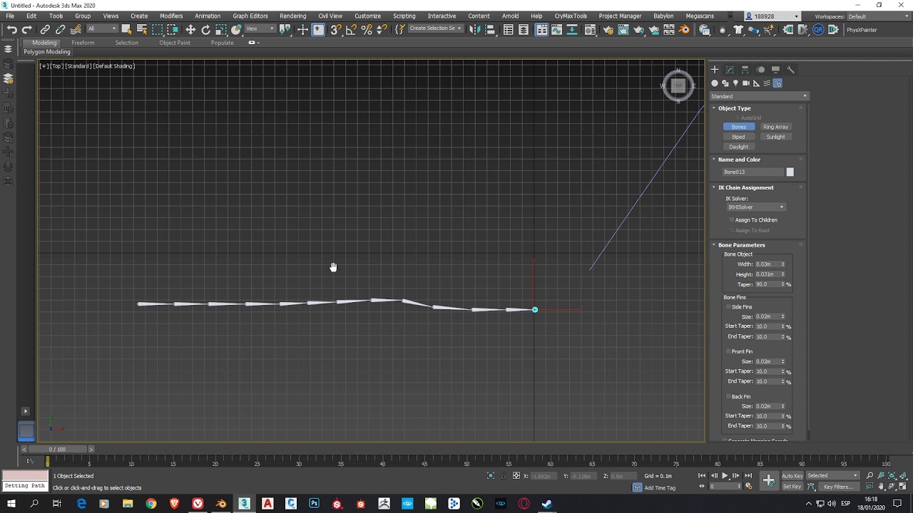 Spline IK solver 3ds max - YouTube
