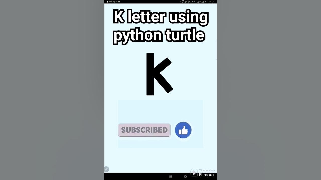 K Letter Using Python Turtle Python Pythonprojects Turtle Coding بايثون برمجة Programming