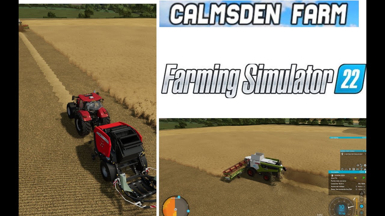 FS 22 CALMSDEN FARM 🚜 # 2🌱 COSECHA, HENO Y ENSILAJE 🌿 - YouTube