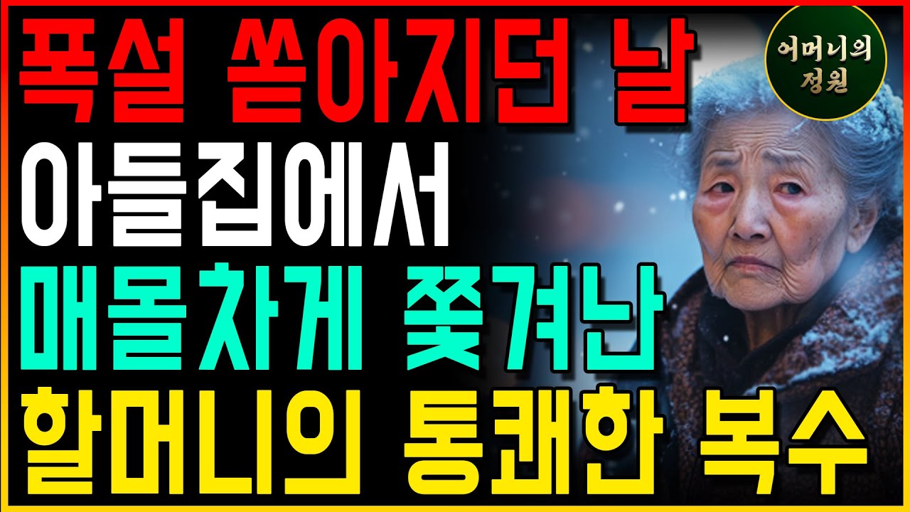 아들 출장간 사이 할머니를 쫓아낸 며느리 할머니의 통쾌한 복수 Youtube