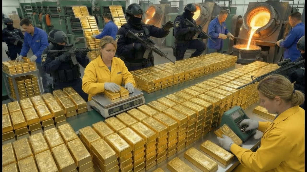 Inside the 24K Gold Factory : How Mining Ore Is Refinish Into GOLD Bars ...