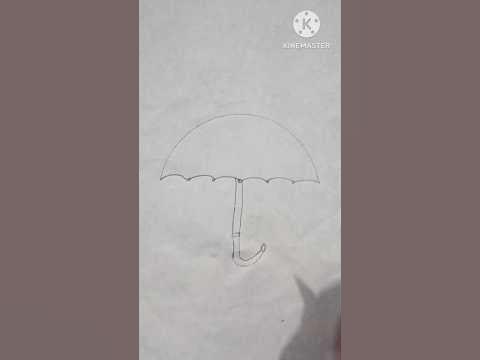 how to draw a umbrella very easy step by step 🪜 full #shorts - YouTube