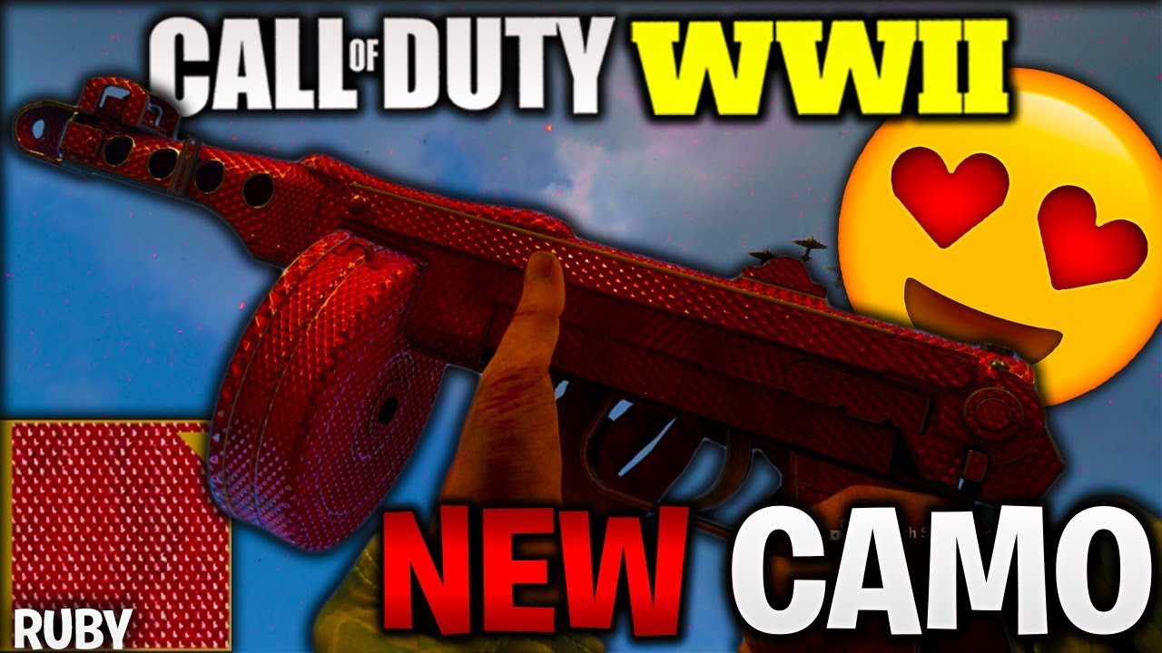 THE NEW BEST CAMO in COD WW2😱- NEW RUBY CAMO SHOWCASE [HOW TO UNLOCK ...