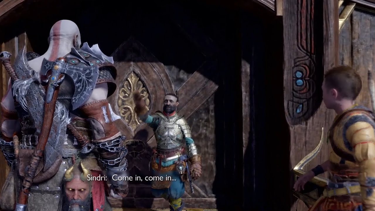 Kratos goes to Sindri's house for the first time - YouTube