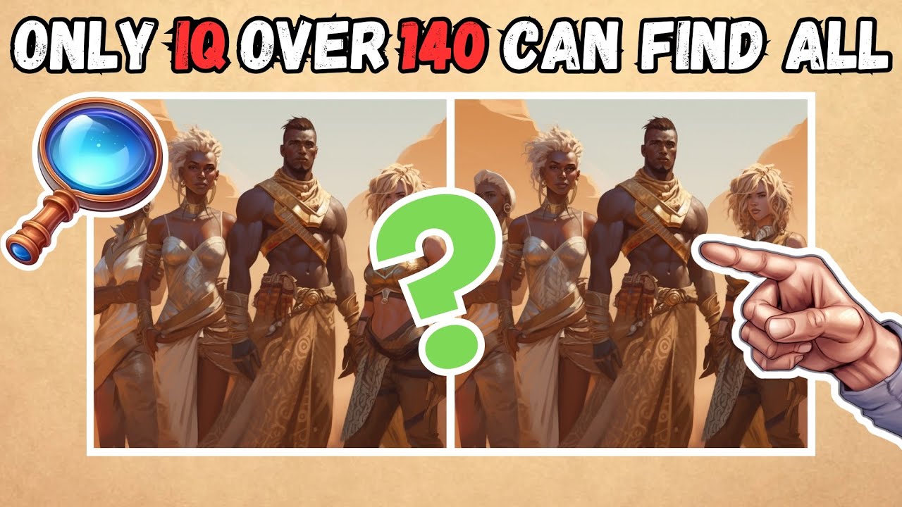 Find The Difference : Only IQ Over 140 Spot The Changes [ Brain Puzzle ...